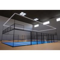 China 10×20m Panoramic Padel Court with 12mm Tempered Glass & LED Lighting for Sports Facilities for sale