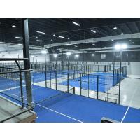 China Professional Indoor Padel Court with 12mm Tempered Glass and 200W LED Lighting - Custom 10x20m & 6x20m Sizes Available for sale