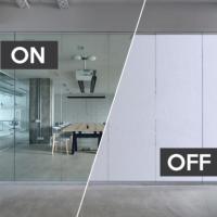 China PDLC Smart Glass Panel 11mm Thickness 1800x4000mm with Remote Control Privacy and Sound Insulation for sale