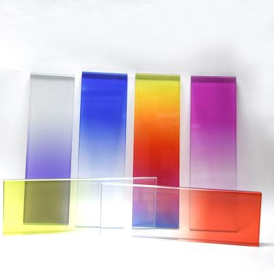 China Gradient Color Decorative Glass 3mm-19mm with Clock Design for Office Buildings and Luxury Interiors for sale
