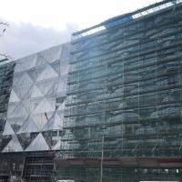 China Safety Green Clear Grey Glass Curtain Wall Building Systems - 34dB Sound Insulation, 4-12mm Glass Thickness Options for sale