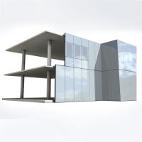 China Aluminum Frame Glass Curtain Wall System with 4mm-12mm Tempered Glass for High-Rise Buildings for sale