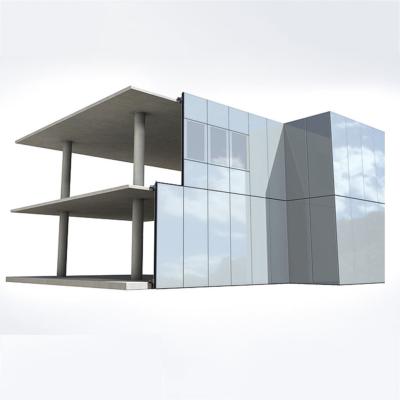 China Aluminum Frame Glass Curtain Wall System with 4mm-12mm Tempered Glass for High-Rise Buildings for sale