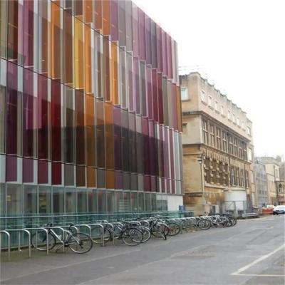 China Colored Frosted Glass Curtain Wall System with 6-12mm Tempered Glass Options for High-Rise Building Facades for sale