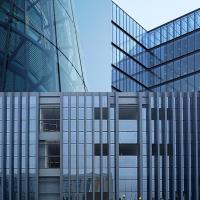 China Office Building Curtain Wall Glass System - Transparent Hollow Glass with 6-12mm Thickness Options, UV Protection & Sound Insulation for sale