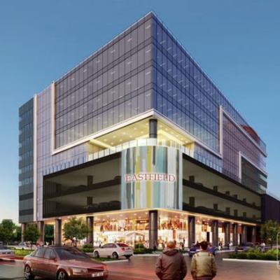 China Customized Glass Curtain Wall System with 6-12mm Tempered Glass Options for Commercial Buildings and Shopping Malls for sale