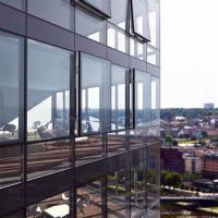 China Low-E Glass Curtain Wall System with 6-12mm Tempered Glass and 27A Air Gap for Commercial Building Energy Efficiency for sale