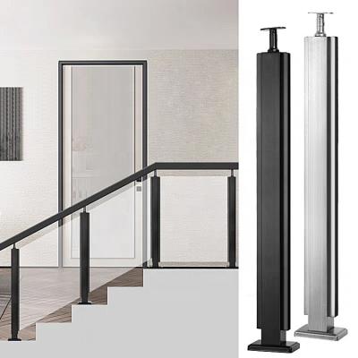 China 304 316 Stainless Steel Glass Railing Posts 850-1050mm Height Customizable for Balcony Deck Stair Systems for sale