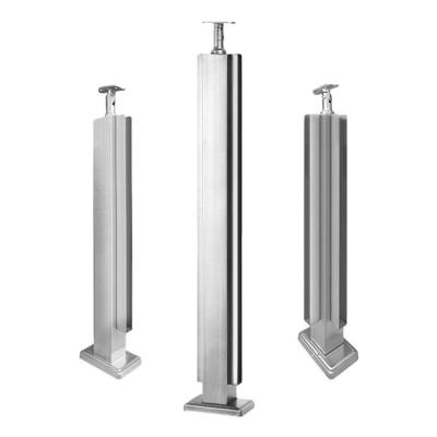 China Stainless Steel Glass Railing Posts 850-1050mm Height Range with Anti-Corrosion Finish for Balcony and Stair Railings for sale