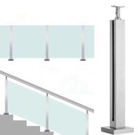 China Stainless Steel Glass Railing Posts 850-1050mm Height Range with Anti-Corrosion Finish for Balcony and Stair Railings for sale