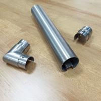 China Custom 304 Stainless Steel Slotted Handrail Tube for Glass Railing Systems - Round/Square Shapes with Anti-Corrosion Properties for sale