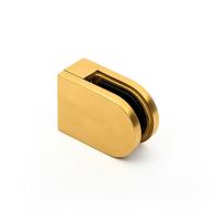 China 304 Stainless Steel Glass Balustrade Clamps - Round/Square Shapes, Black/Gold Finishes for Tempered Glass Railings for sale