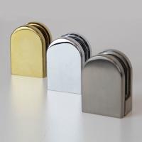 China 304 Stainless Steel Glass Balustrade Clamps - Round/Square Shapes, Black/Gold Finishes for Tempered Glass Railings for sale