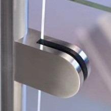 China 304 Stainless Steel Frameless Glass Balustrade Clamps - Round & Square Shapes for Balcony & Deck Railings for sale
