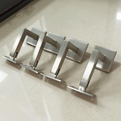 China Stainless Steel 304 Handrail Brackets - Heavy Duty Wall Mounted Posts for Glass Balustrades, Round/Square Options for sale