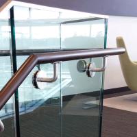 China Stainless Steel 304 Handrail Brackets - Heavy Duty Wall Mounted Posts for Glass Balustrades, Round/Square Options for sale