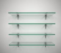China 4mm 5mm 6mm 8mm Tempered Glass Corner Shower Shelf with Polish Edge - Custom Cut-to-Size Safety Glass Holder for sale