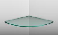 China 4mm-12mm Tempered Glass Bathroom Shelf with Stainless Steel Railing - Custom Cut to Size for sale