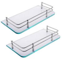 China Wall Mount Safety Tempered Glass Corner Shelves - 4mm to 12mm Thickness, Cut to Size with Frosted/Tinted Options for sale