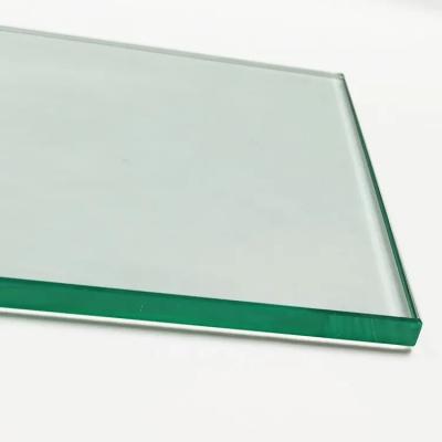 China Cut Size 19MM 3/4'' Clear Toughened Tempered Glass For Wall Table Top for sale