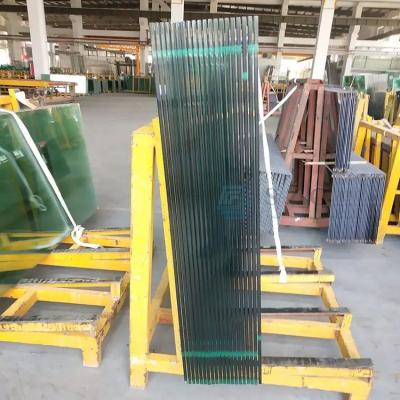China Fine Polished Edge Custom Cut Low Iron Clear Tempered Safety Glass For Building for sale