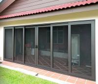 China Hurricane Proof Slim Glass Window Soundproof Aluminium Alloy Profiles Glass Sliding Patio Door for sale