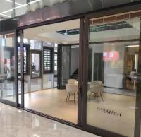 China Patio Practical Aluminum Outside Soundproof Waterproof Tempered Glass Sliding Door for sale