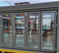 China Aluminum Frame Custom Garage Door Folding Sliding Glass Doors for Modern Homes for sale
