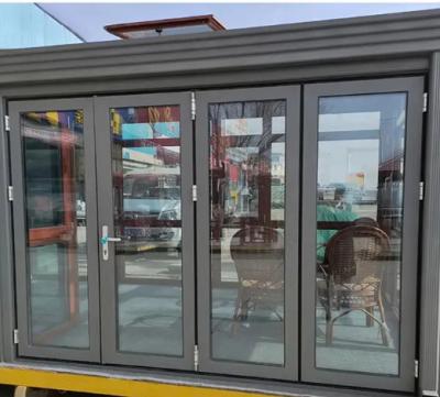 China Aluminum Frame Custom Garage Door Folding Sliding Glass Doors for Modern Homes for sale