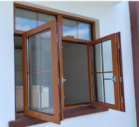China Aluminum American Style Glass Casement Window for Apartment Prefab House Gray Surface for sale