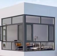 China Aluminum Awning Window Manufacturer Outdoor Windproof Double Glazed Glass Top Swing Window for sale