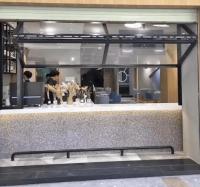 China Glass Restaurant Bar Store Vertical Aluminium Fold Up Windows with Tempered and Insulating Glass for sale