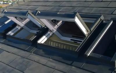 China Custom Aluminum Double Glass Skylight Roof Window with Motorized Blinds and Anti-theft Function for sale