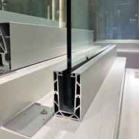 China Aluminum Hardware Railing Glass Clamp Balcony Balustrade LED Glass Railing Price for sale