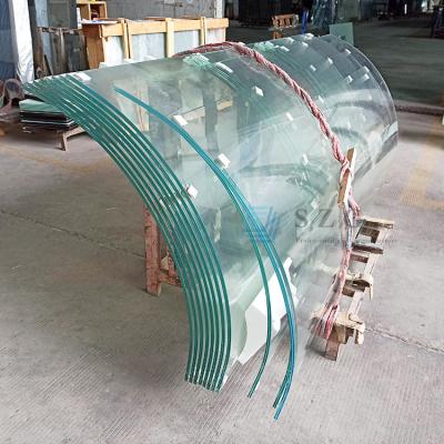 China Custom Curved Tempered Glass 3-19mm Thickness 3600x18000mm Maximum Size for Architectural Applications for sale