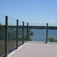 China 12mm to 24mm Tempered Laminated Glass Railing Balustrade with Stainless Steel Handrail for Interior & Exterior Use for sale