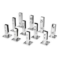 China Side Mounted Glass Spigots for Pool Fences - SS304/SS316/SS2205 Stainless Steel, 8-13.52mm Glass Compatibility for sale