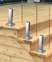 China Side Mounted Glass Spigots for Pool Fences - SS304/SS316/SS2205 Stainless Steel, 8-13.52mm Glass Compatibility for sale