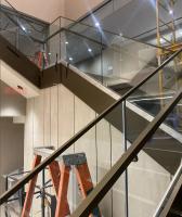 China 10 5+5 MM 553 Clear Tempered Laminated Glass For Staircase Glass With Handrails for sale