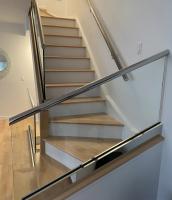 China 10 5+5 MM 553 Clear Tempered Laminated Glass For Staircase Glass With Handrails for sale