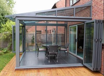 China 5mm+12A+5mm Insulating Glass Sunroom Houses Aluminum Frame Retractable For Villa Outdoor Garden for sale