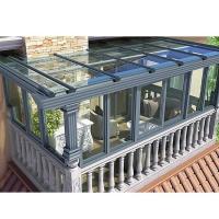 China 5mm+12A+5mm Insulating Glass Sunroom Houses Aluminum Frame Retractable For Villa Outdoor Garden for sale