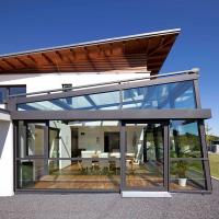 China 5mm+12A+5mm Insulating Glass Sunroom Houses Aluminum Frame Retractable For Villa Outdoor Garden for sale