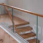 China Customized Length Tempered Glass Railing Balustrade with Aluminum Alloy U-channels Profile Hardware Length 150mm/200mm for sale