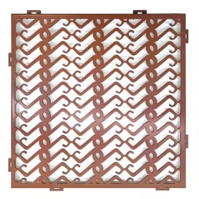 China Fireproof Carved Aluminum Veneer Panels 1400x4000mm with Custom Punching Patterns in 1.5-3.0mm Thickness for sale
