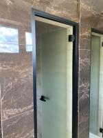 China Custom Aluminum Frame Frameless Tempered Glass Door 10mm 12mm Toughened Glass Doors for sale
