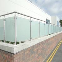 China Tempered Frosted Glass With Baluster And 304 316 Stainless Steel Handrail Accessories Used For Balcony for sale