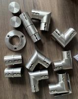 China Tempered Frosted Glass With Baluster And 304 316 Stainless Steel Handrail Accessories Used For Balcony for sale