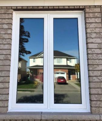 China 6+12A+6 MM Insulating Glass For Casement Windows With Black White Color Aluminum Frame for sale