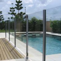 China 13.52mm 6mm+1.52PVB +6mm Column Frame Laminated Tempered Glass Swimming Pool Fencing for sale